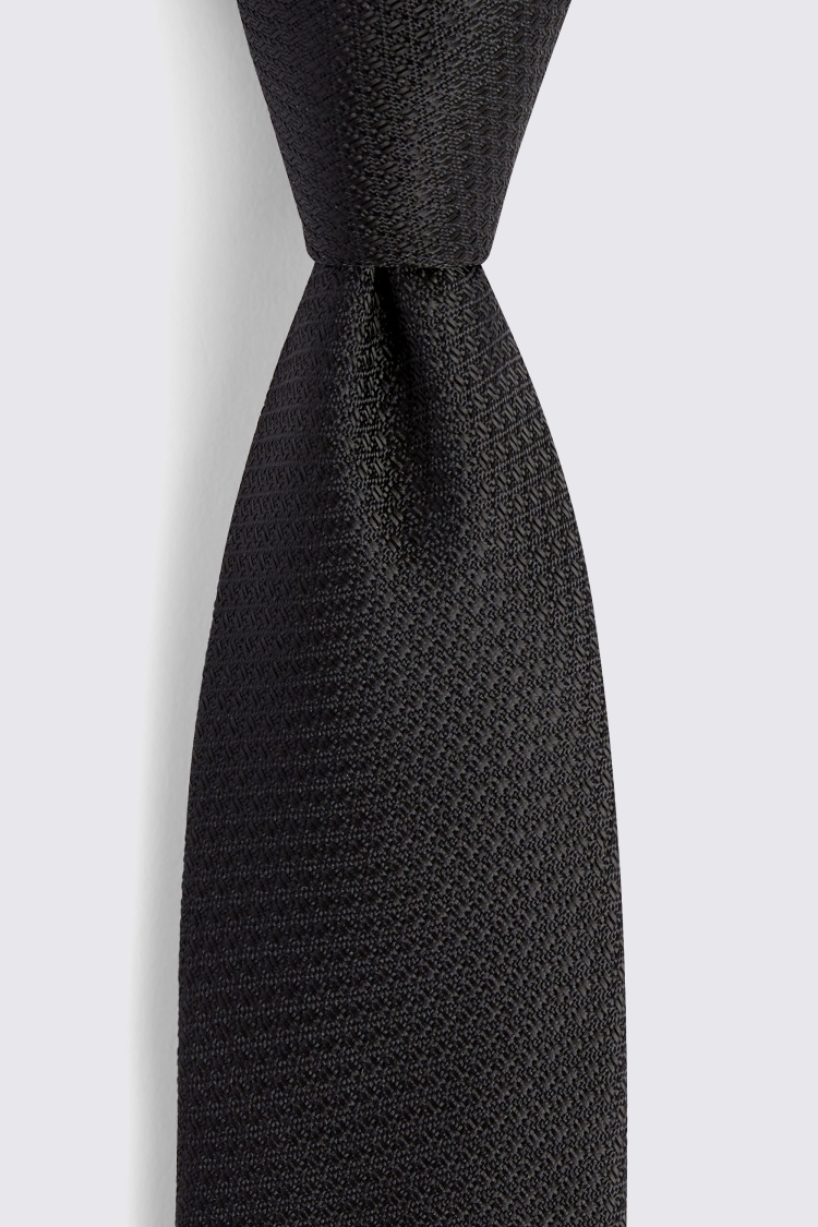 Black Textured Tie | Buy Online at Moss