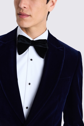 Slim Fit Blue Velvet Jacket