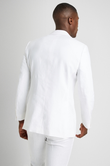 Moss 1851 Tailored Fit White Linen Jacket