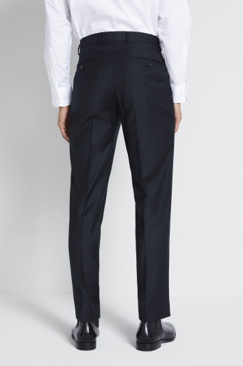 Regular Fit Black Twill Trousers