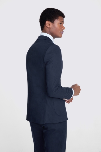 Slim Fit Navy Matte Linen Suit