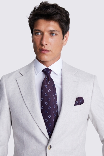 Burgundy & Navy Paisley Tie and Hank Set