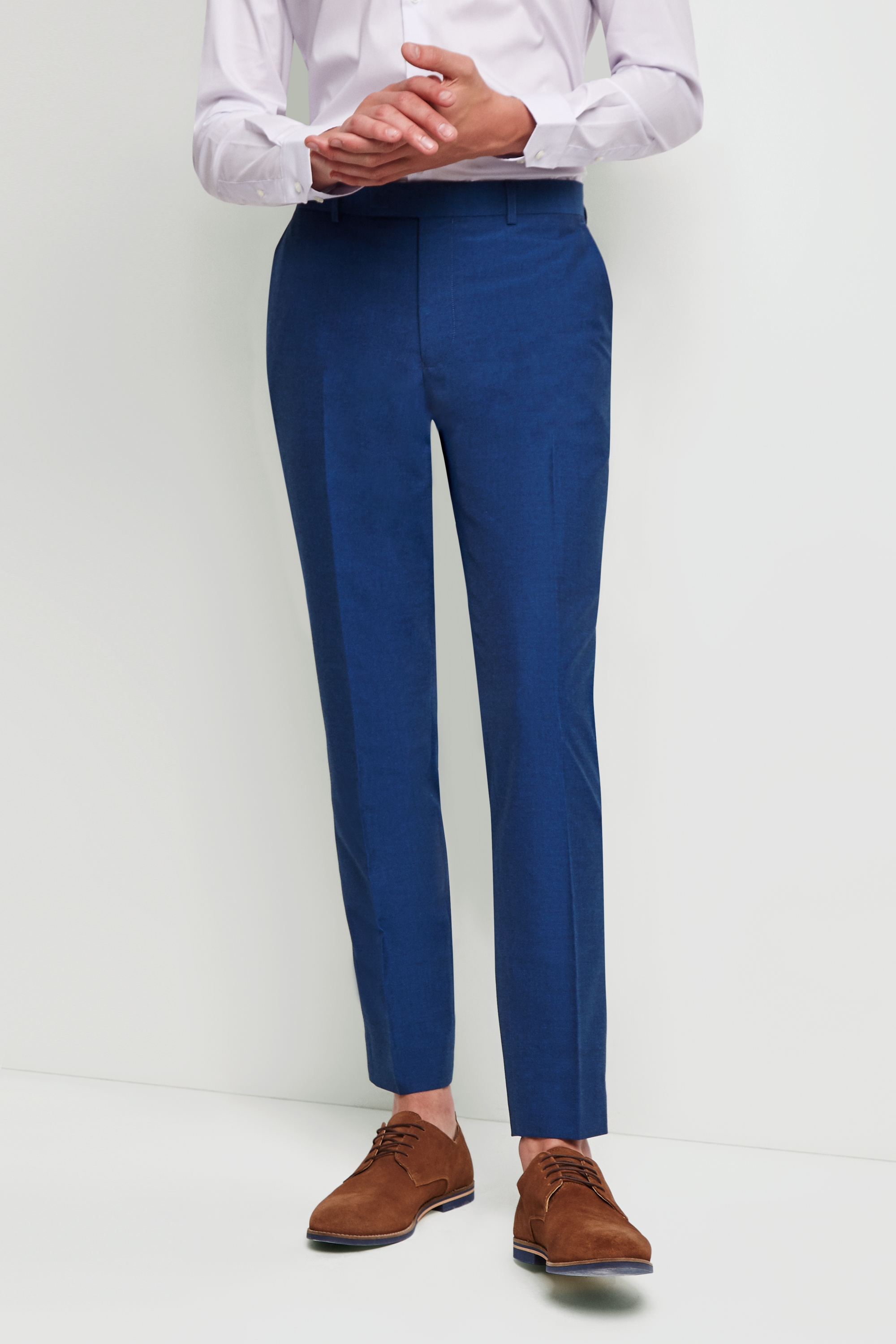 Moss London Skinny Fit Peacock Trousers