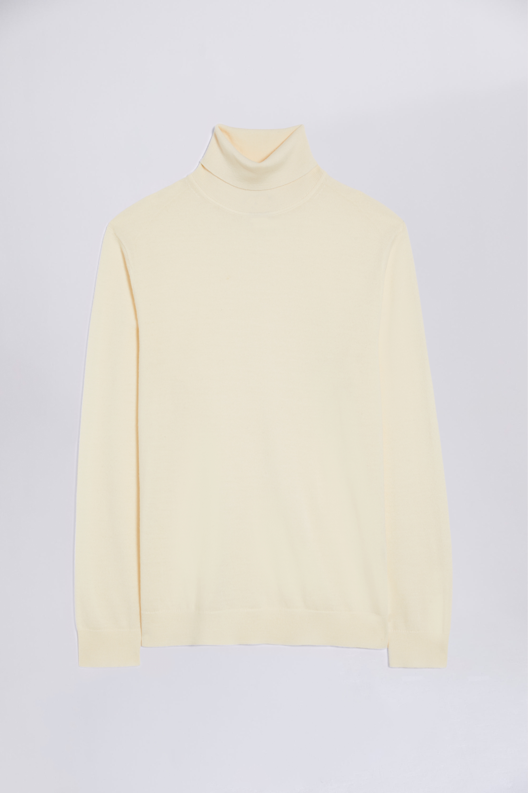 Winter White Merino Roll-Neck Jumper