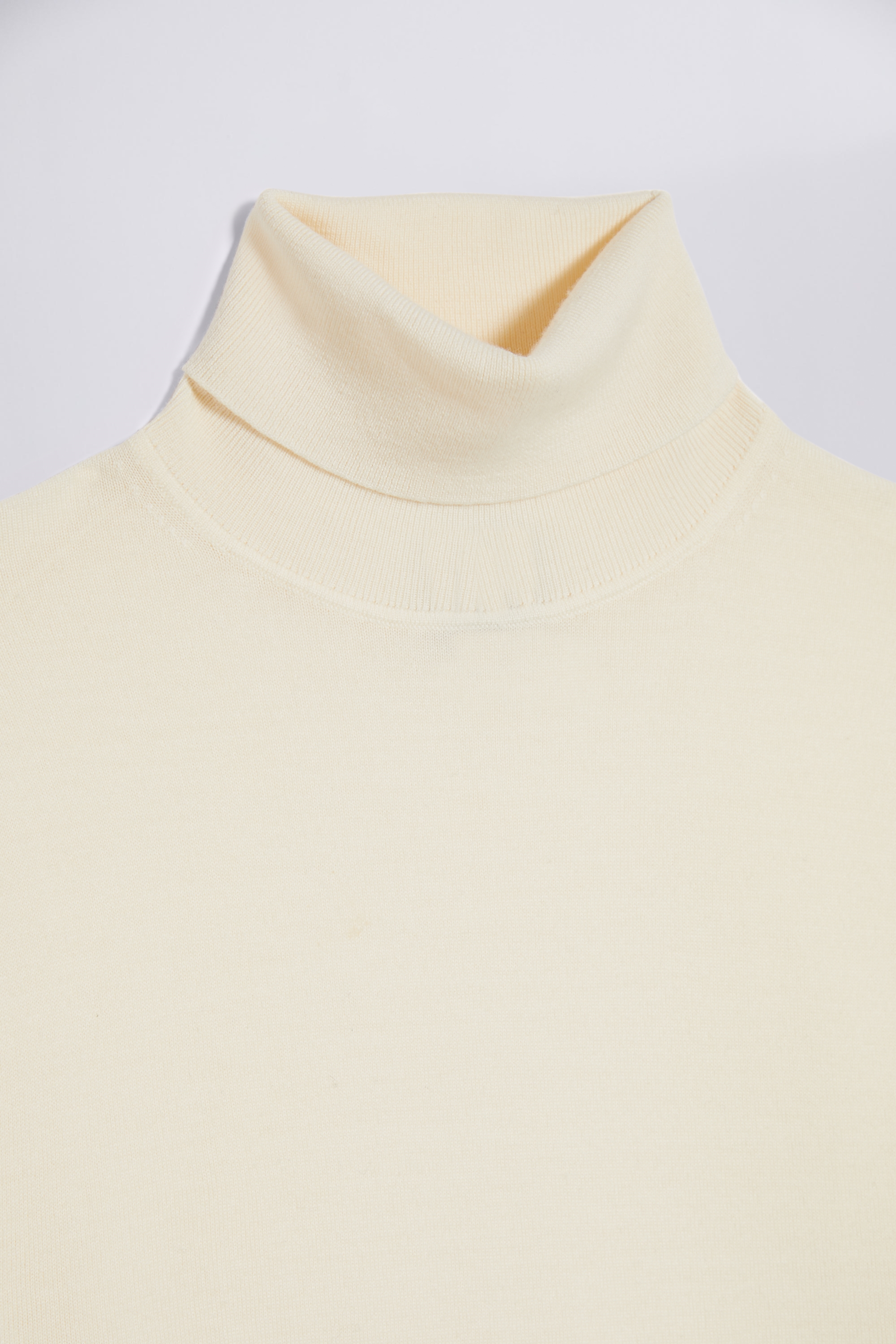 Winter White Merino Roll-Neck Jumper