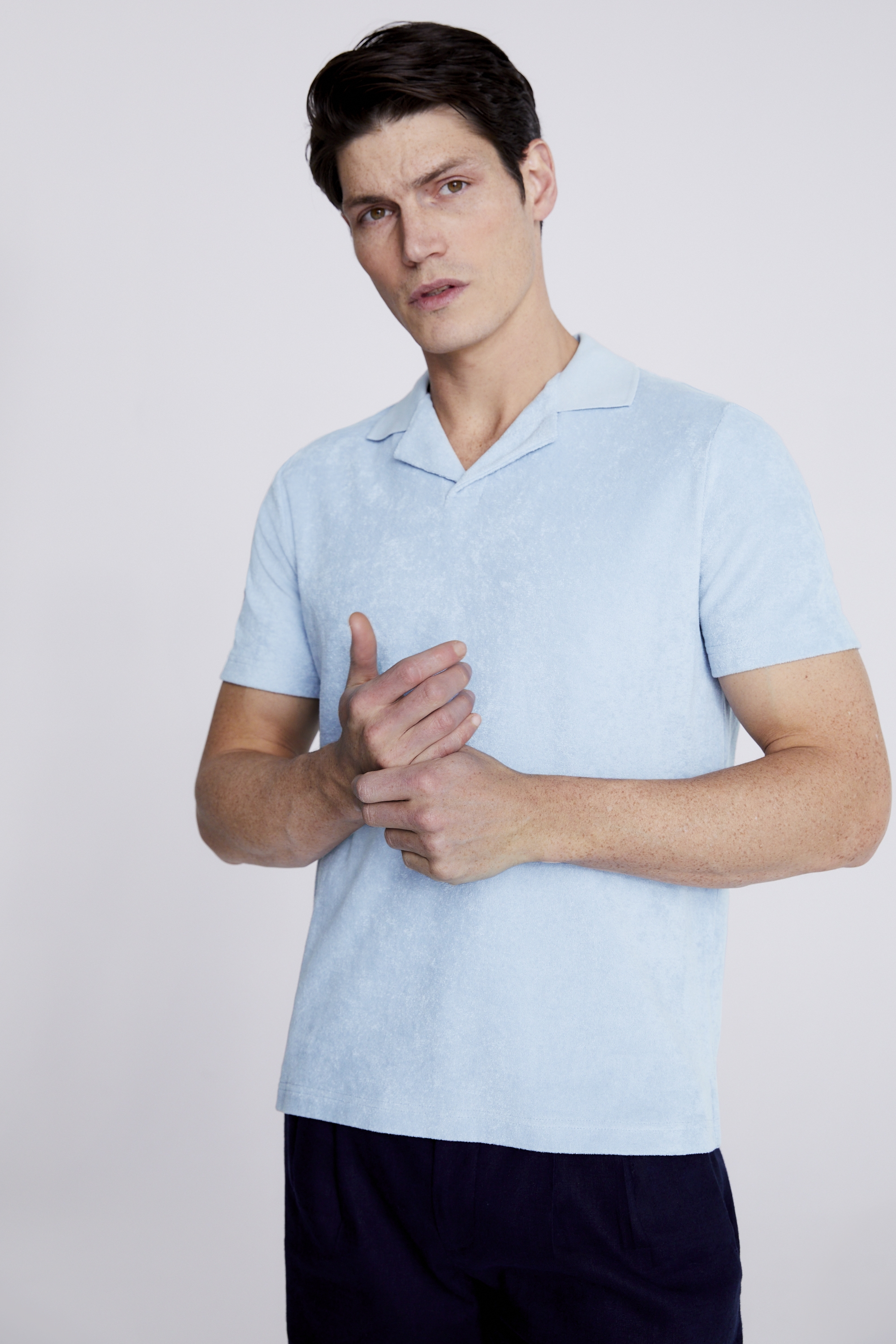 Sky Terry Towelling Skipper Polo | Buy Online at Moss