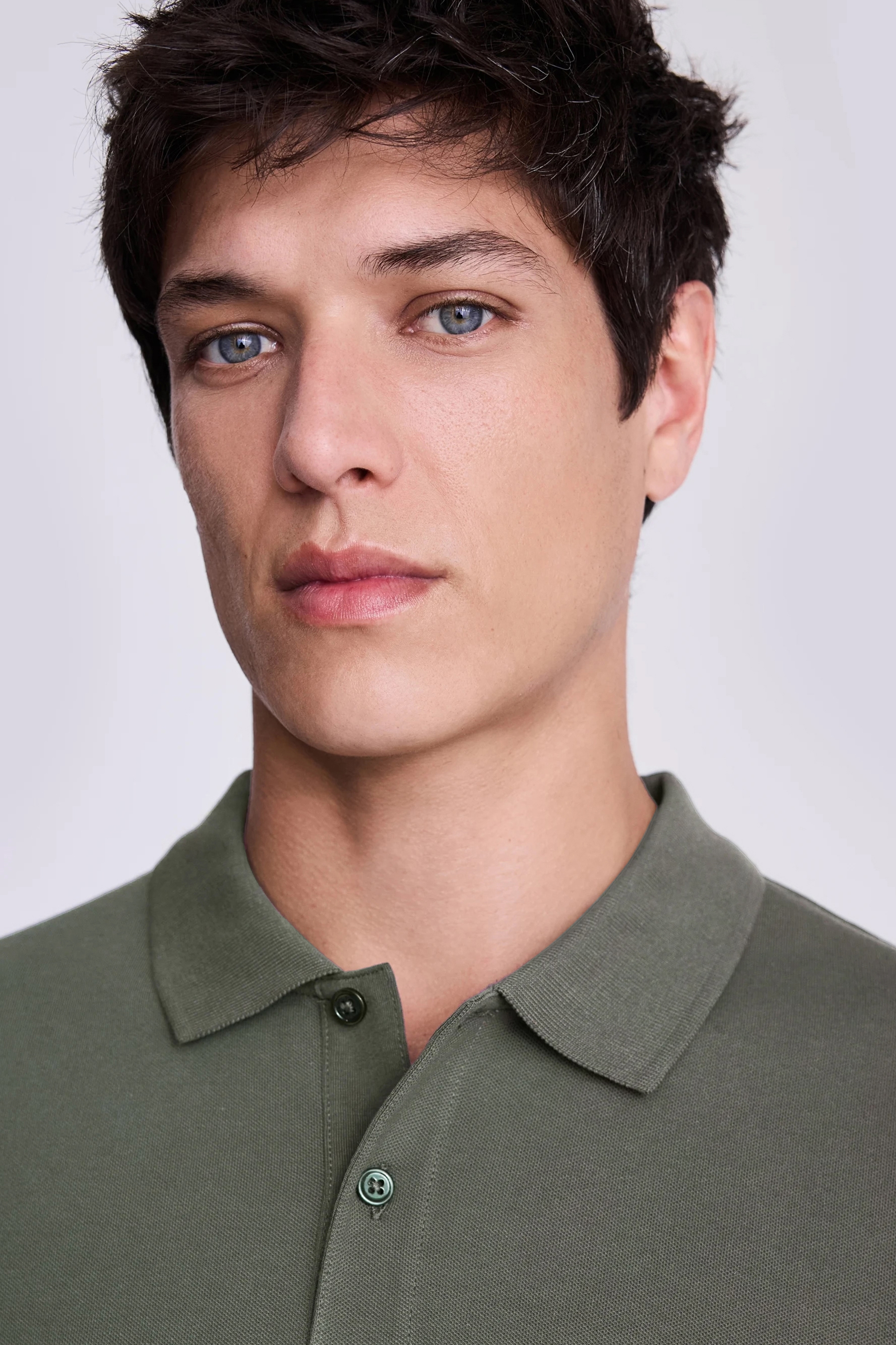 Khaki Pique Polo Shirt | Buy Online at Moss