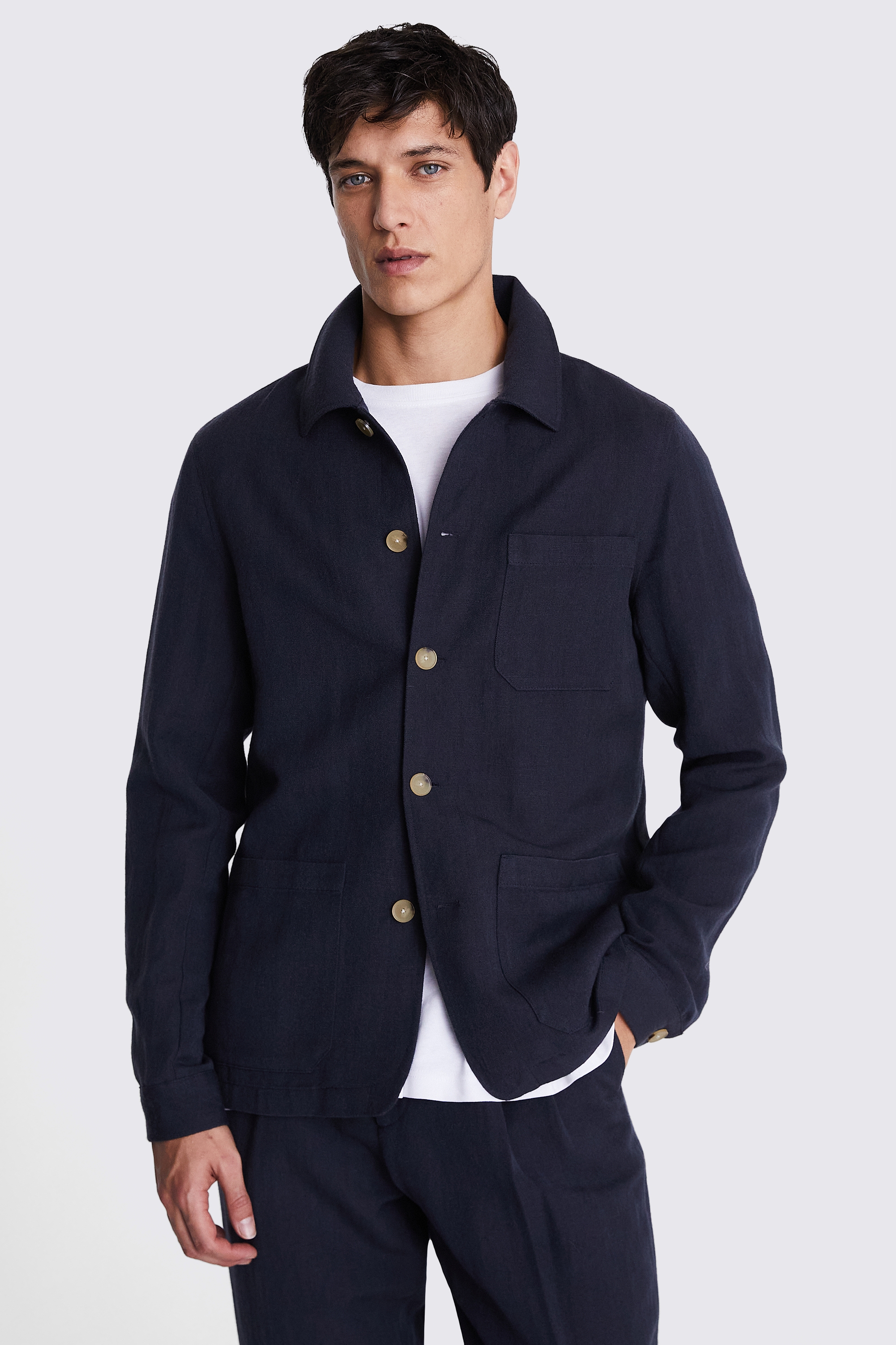 Charcoal Wool Linen Shacket