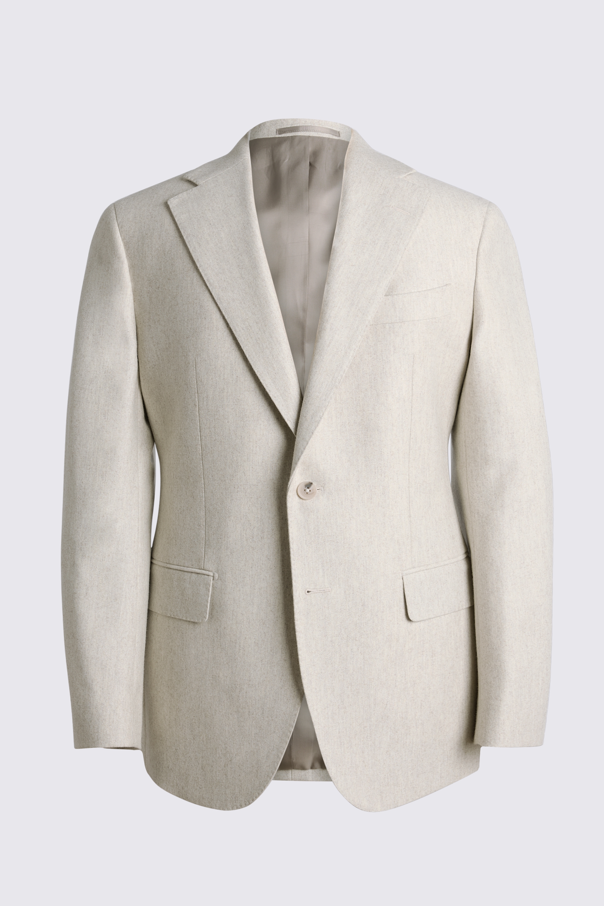Italian Tailored Fit Neutral Flannel Jacket | Buy Online at Moss