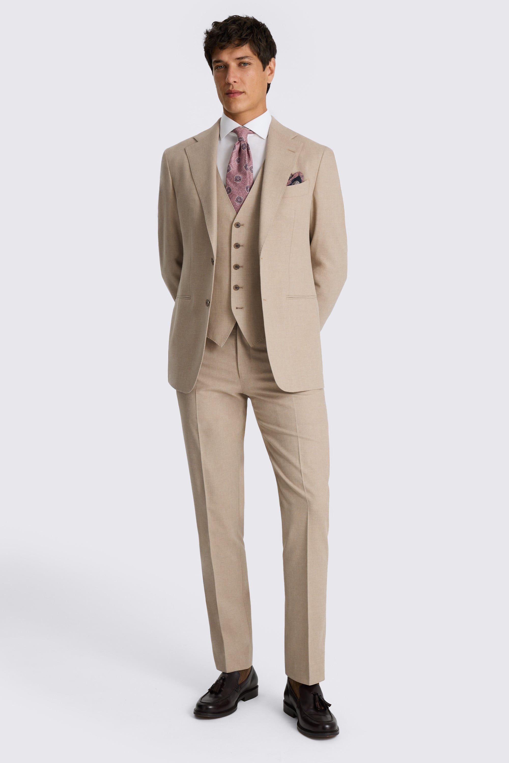 Italian Tailored Fit Neutral Jacket | Buy Online at Moss