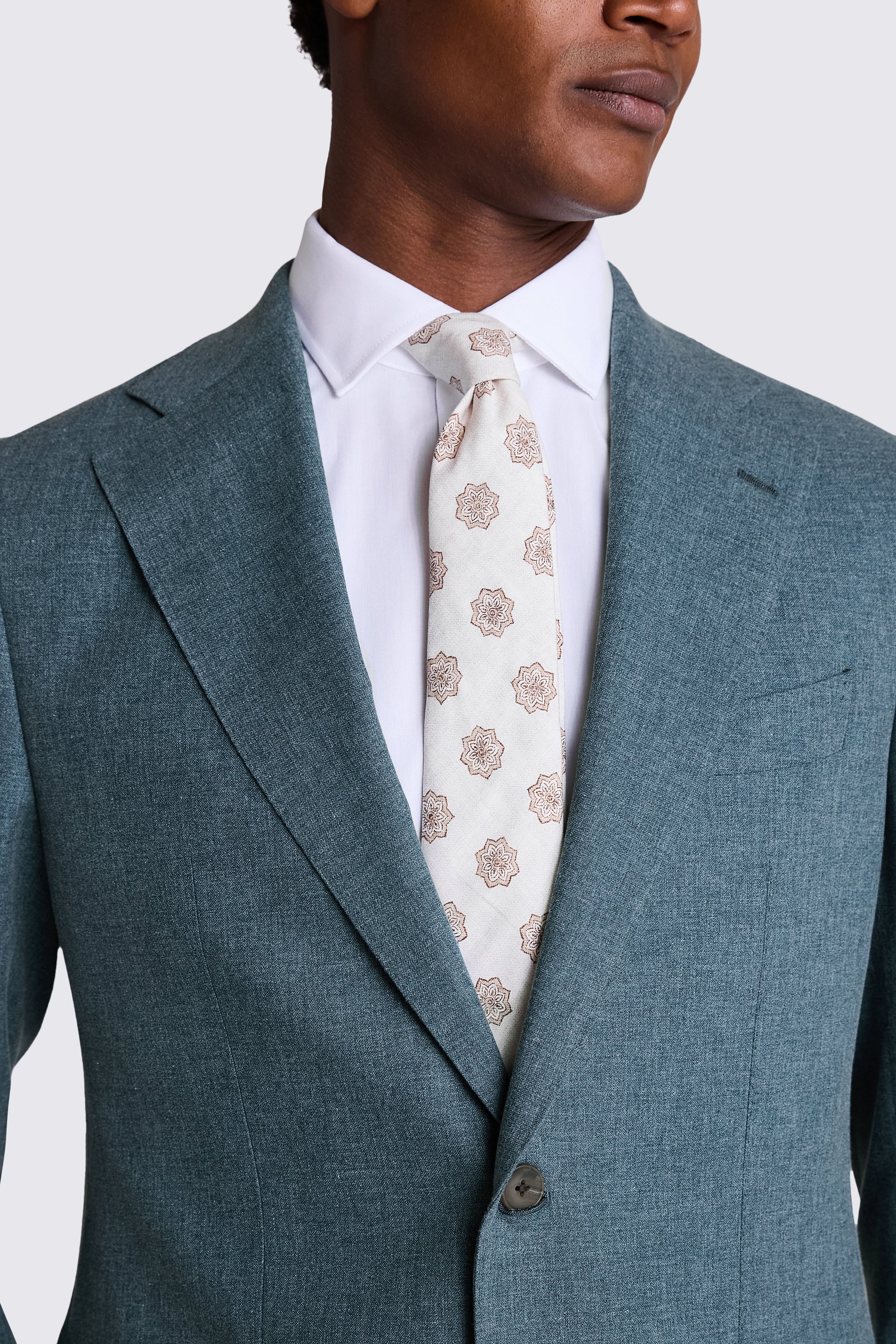 Italian Tailored Fit Teal Jacket | Buy Online at Moss