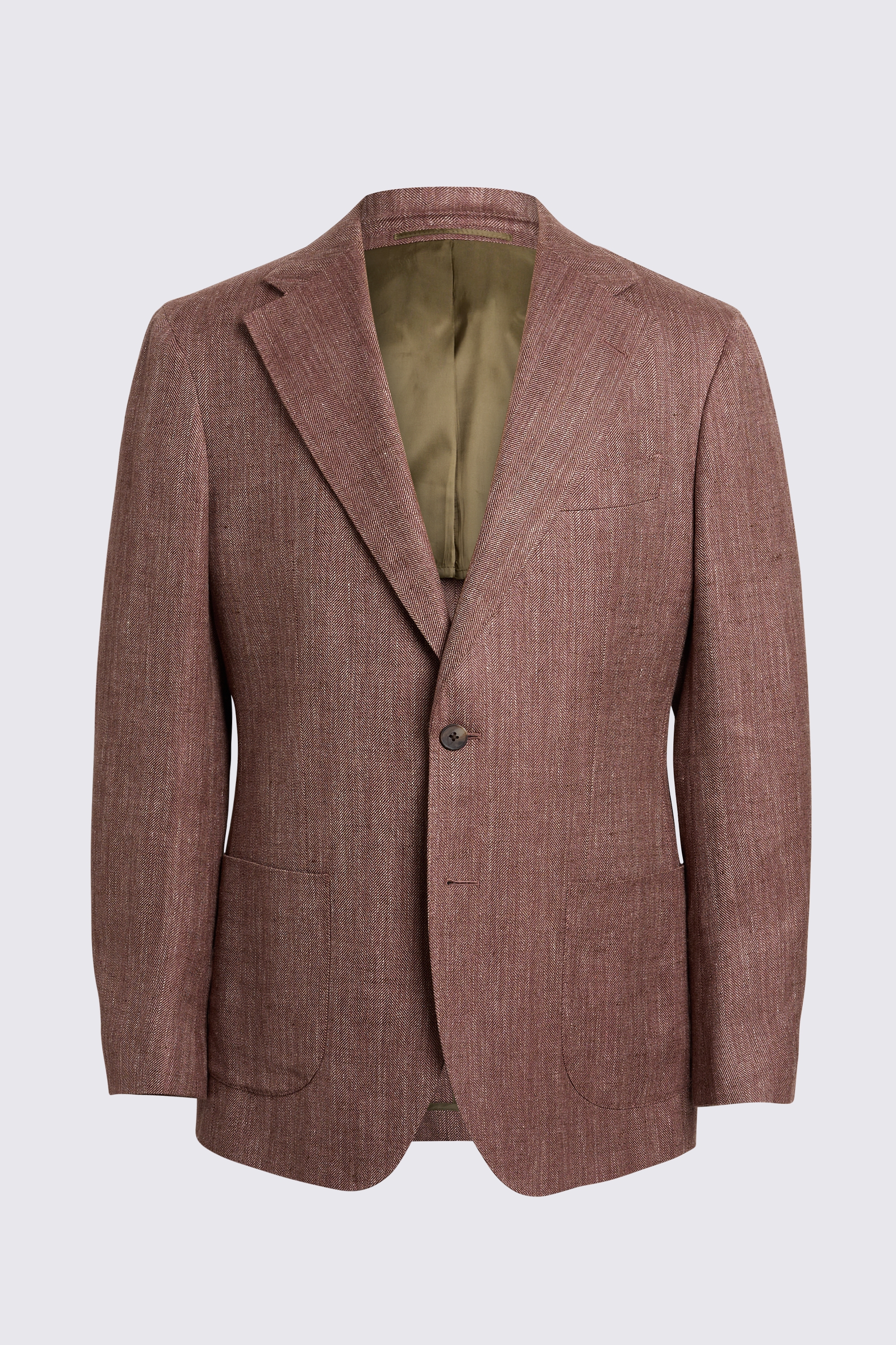 Italian Tailored Fit Cerise Herringbone Jacket | Buy Online at Moss