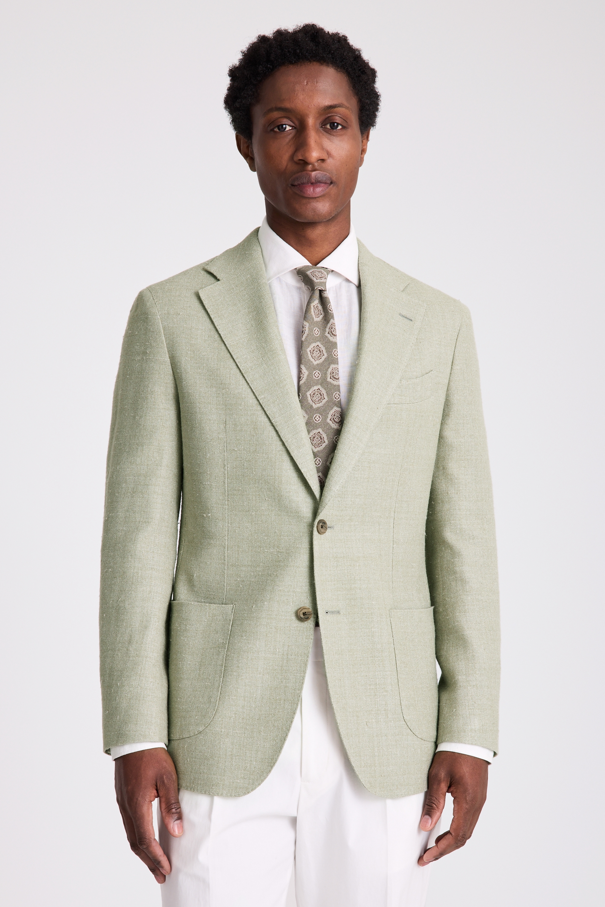 Italian Tailored Fit Sage Jacket | Buy Online at Moss