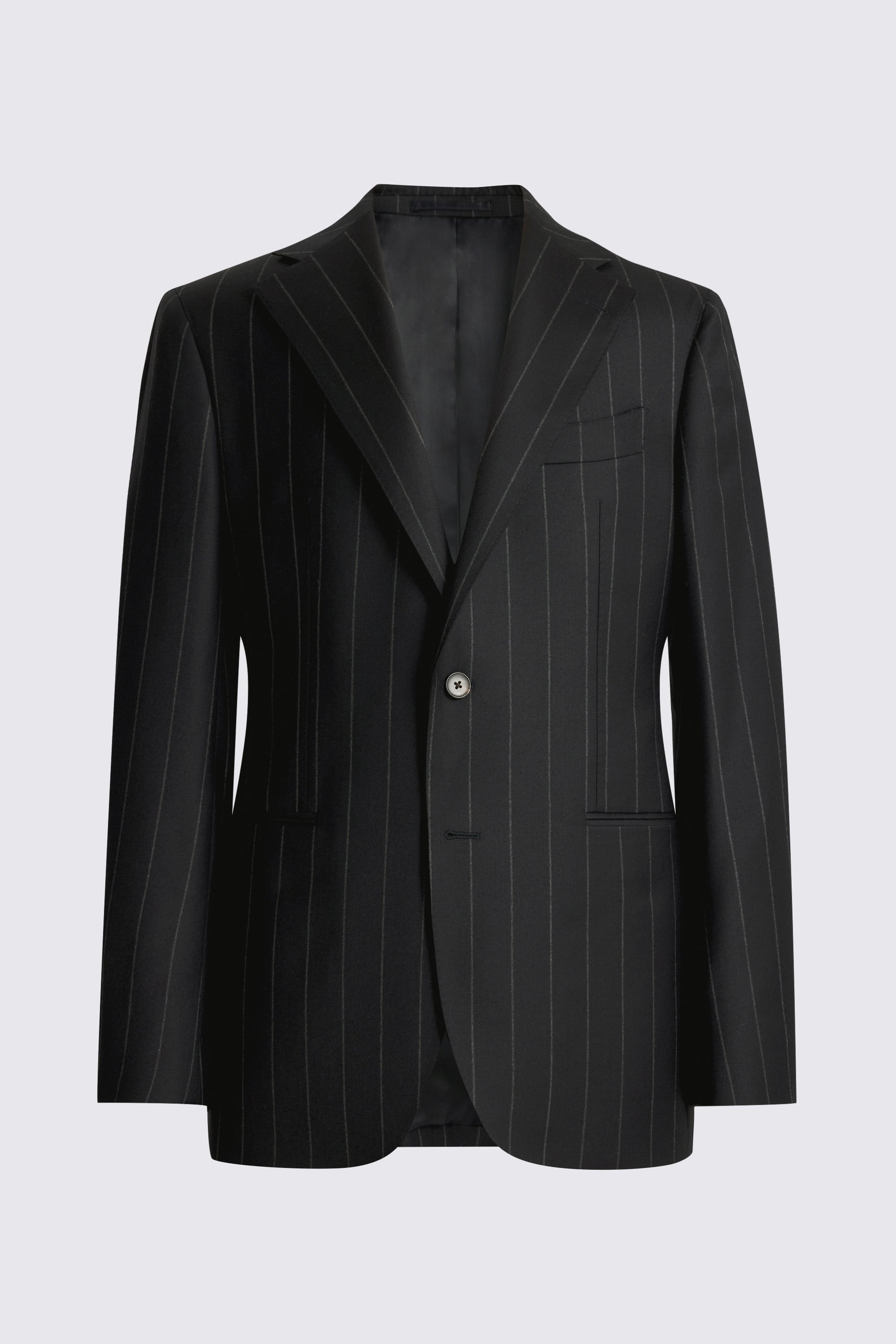 Italian Tailored Fit Navy Stripe Jacket | Buy Online at Moss