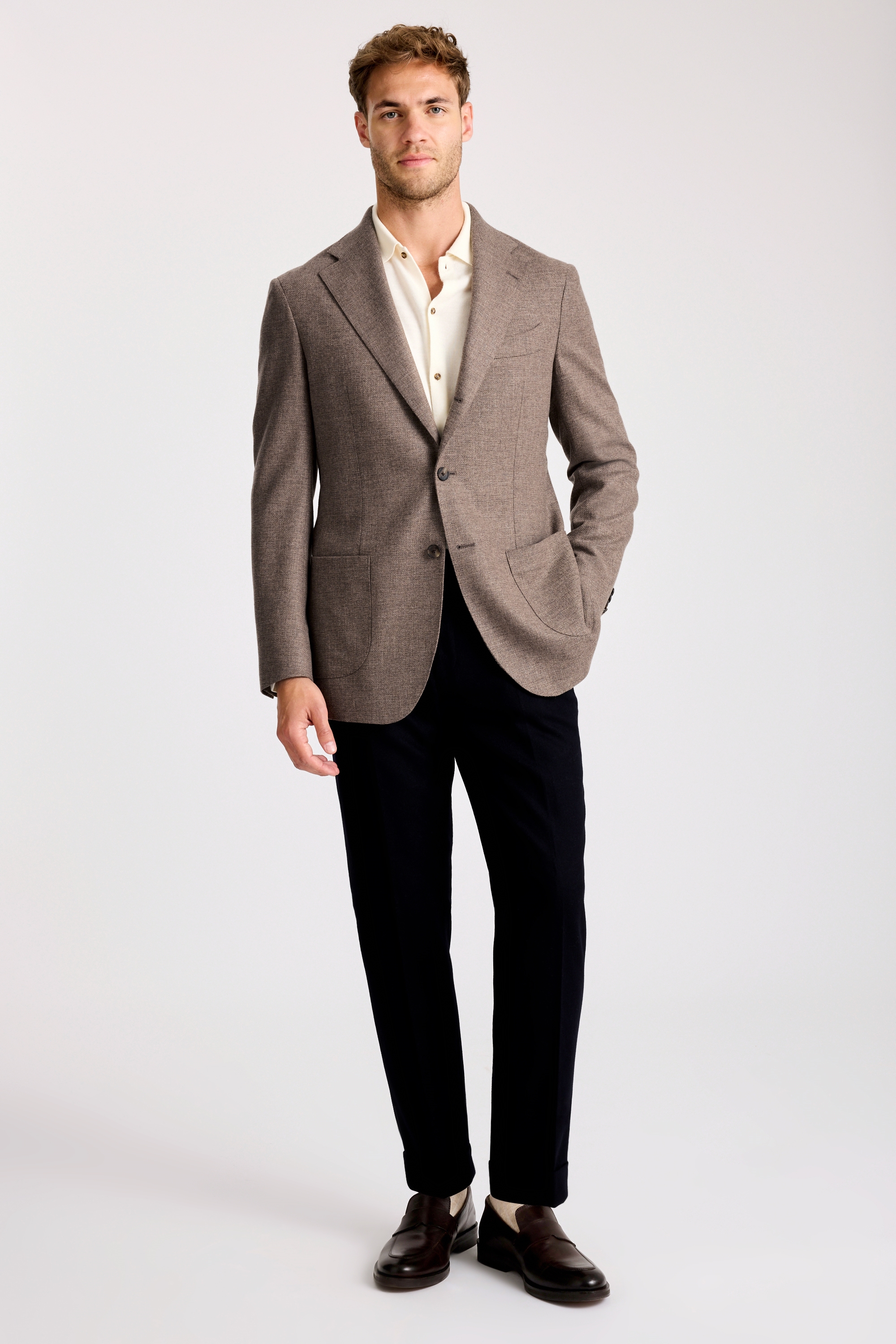 Italian Tailored Fit Light Brown Jacket | Buy Online at Moss