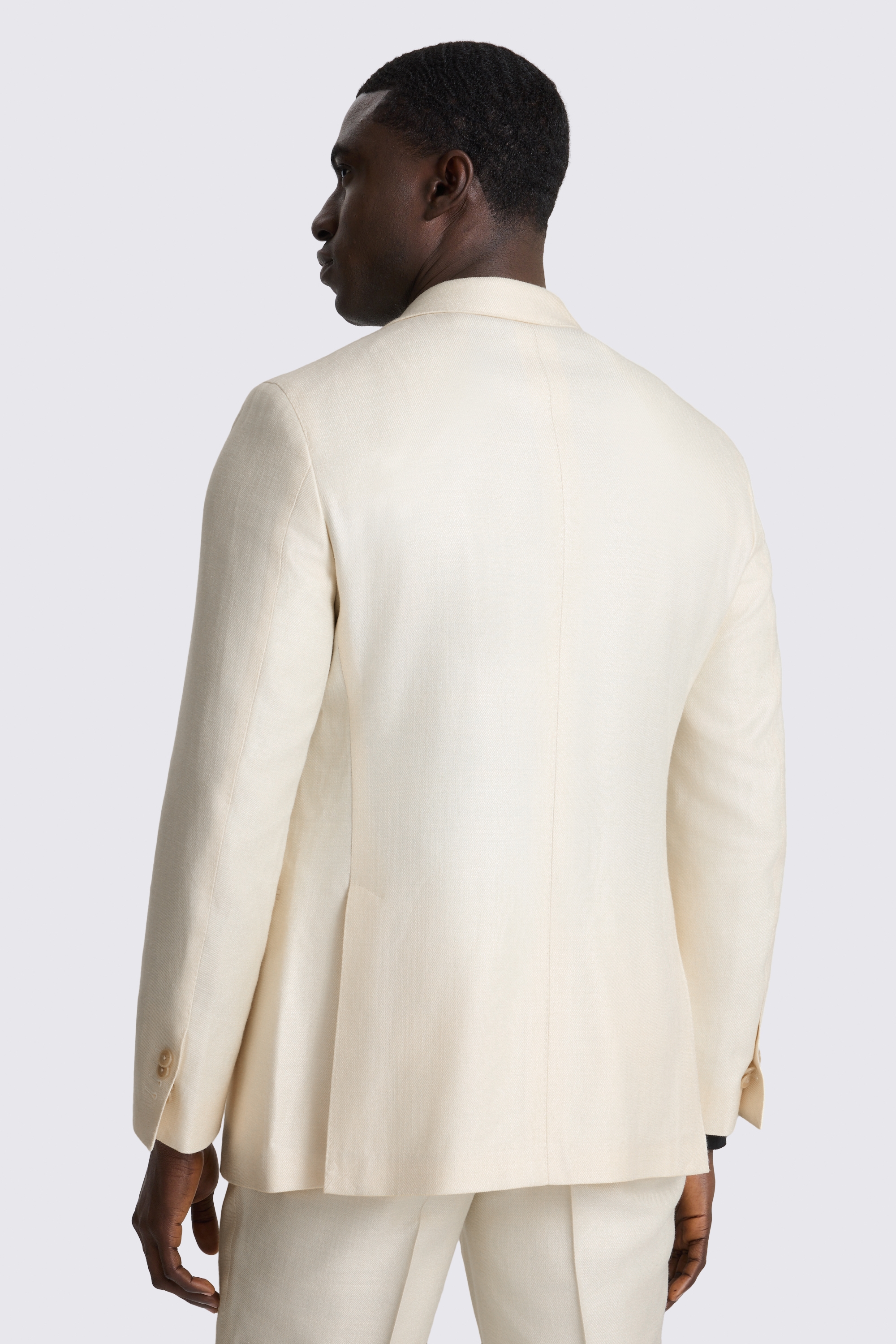 Italian Tailored Fit Off-White Twill Jacket | Buy Online at Moss