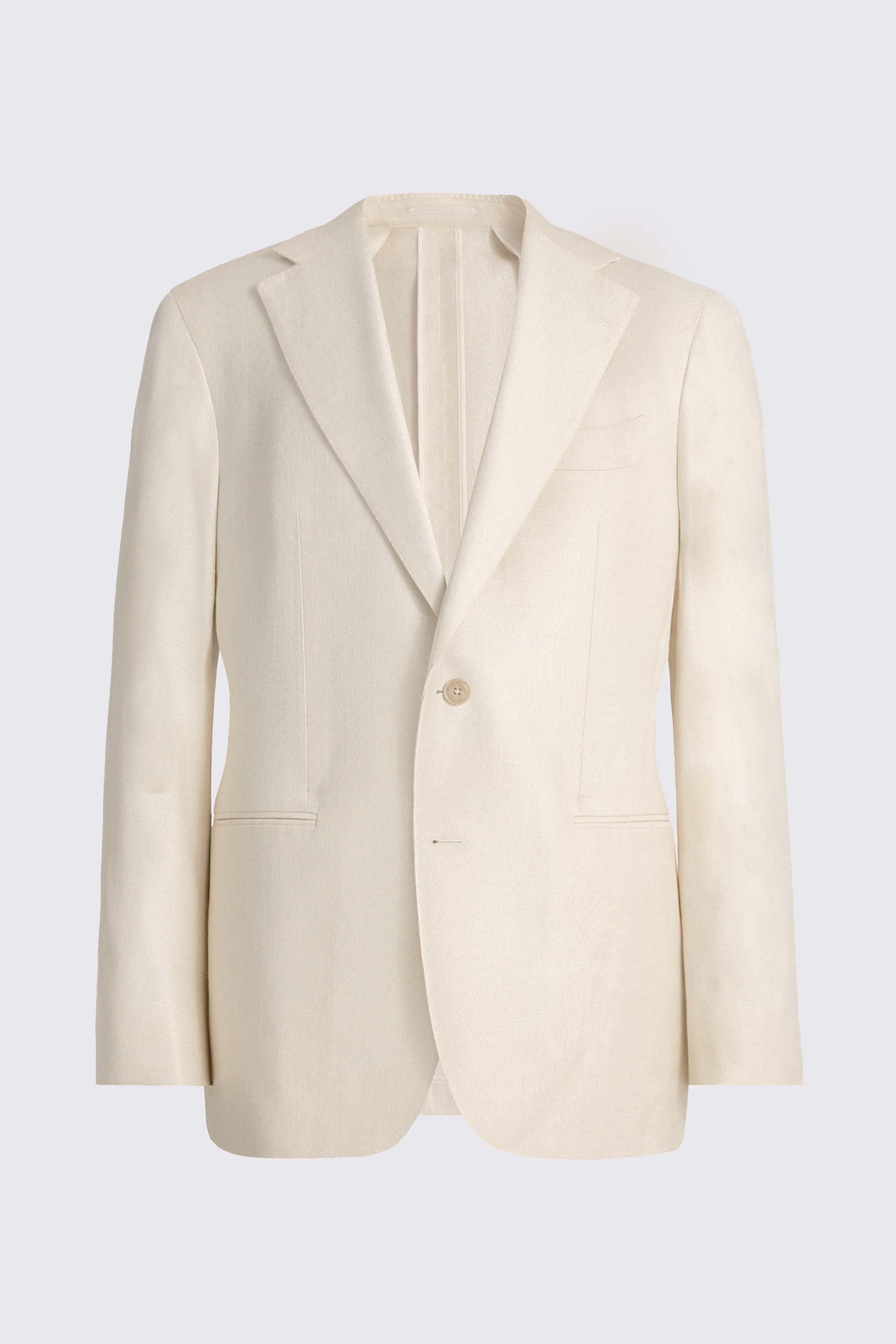 Italian Tailored Fit Off-White Twill Jacket | Buy Online at Moss
